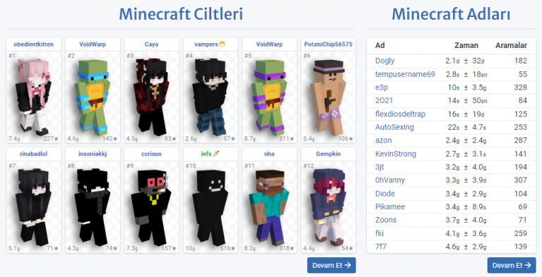 NameMC Nedir? Ne İşe Yarar? - Batihost Wiki